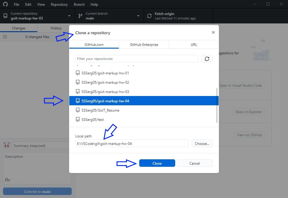 How create new repository with another on GitHub & Clone it in the you computer